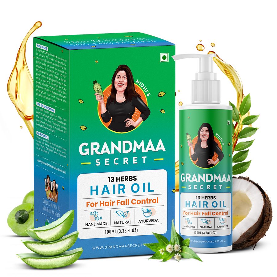 13 Herbs Hair Oil for Hair Growth and Hair Fall Control – 100mL