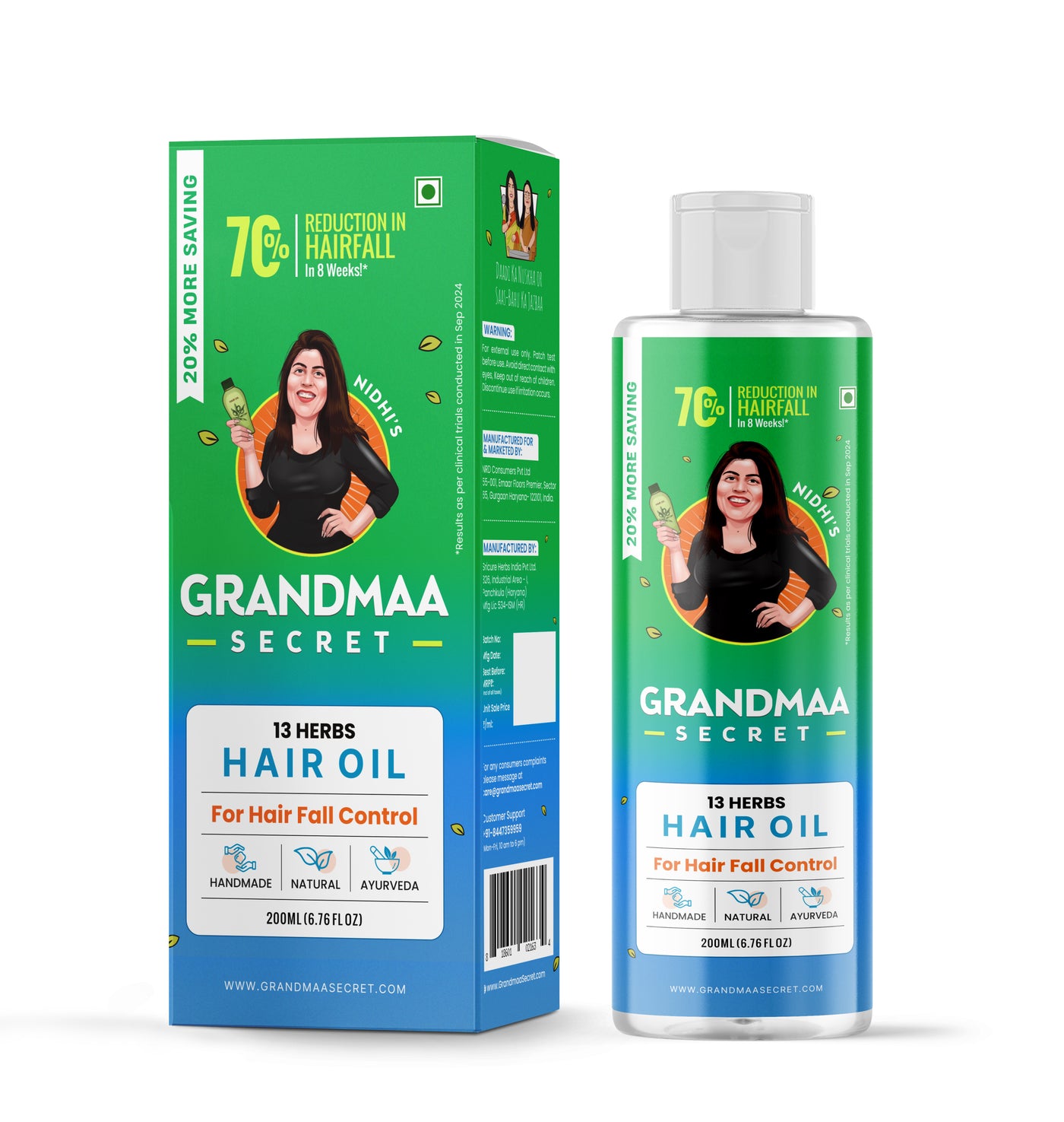13 Herbs Hair Oil For Hair Growth And Hair Fall Control 200ml