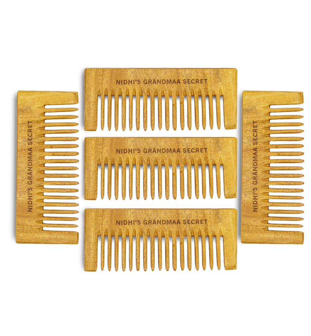 Neem Wooden Comb - Best Wooden Comb for Hair Growth & Scalp Health ...
