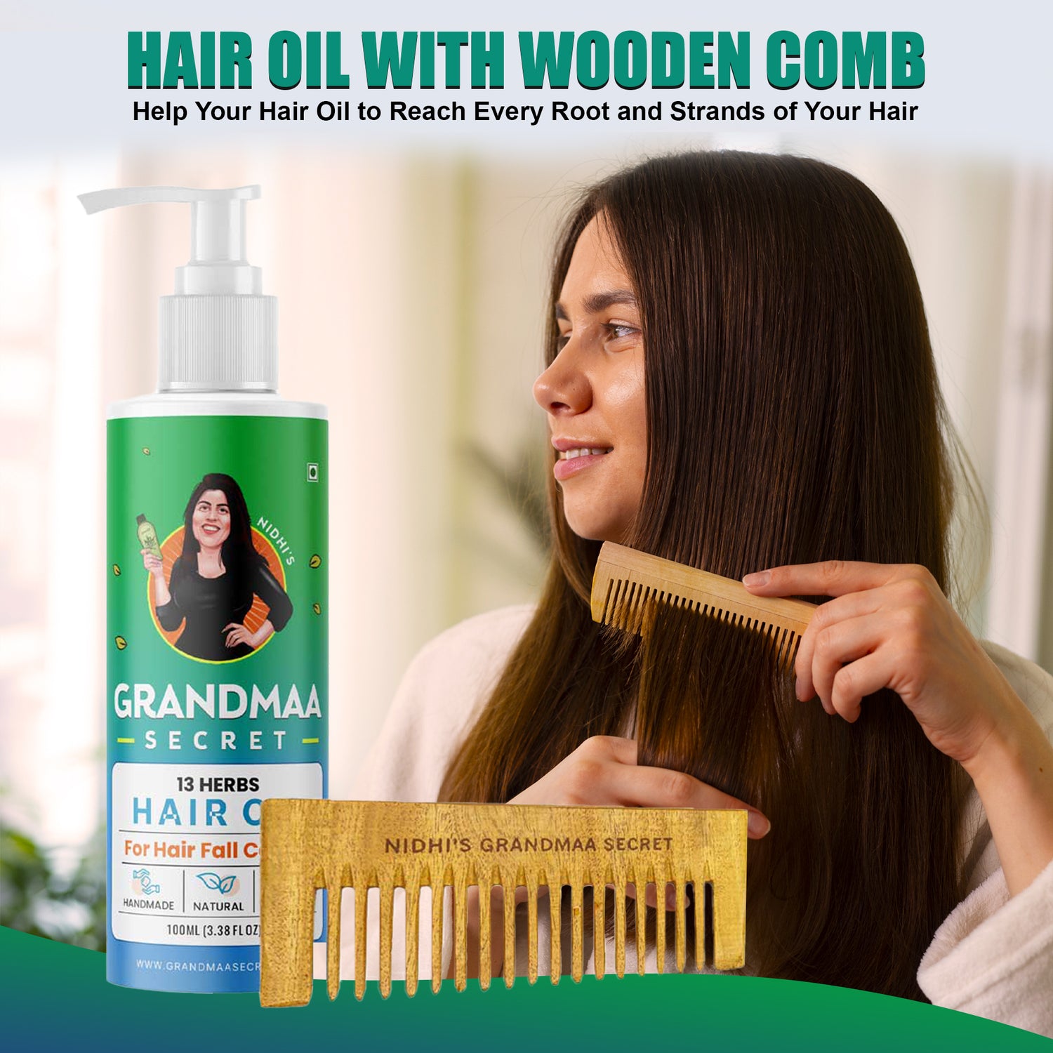 Buy Hair Care Combo: Organic Oil, Shampoo, Scrub & Neem Comb
